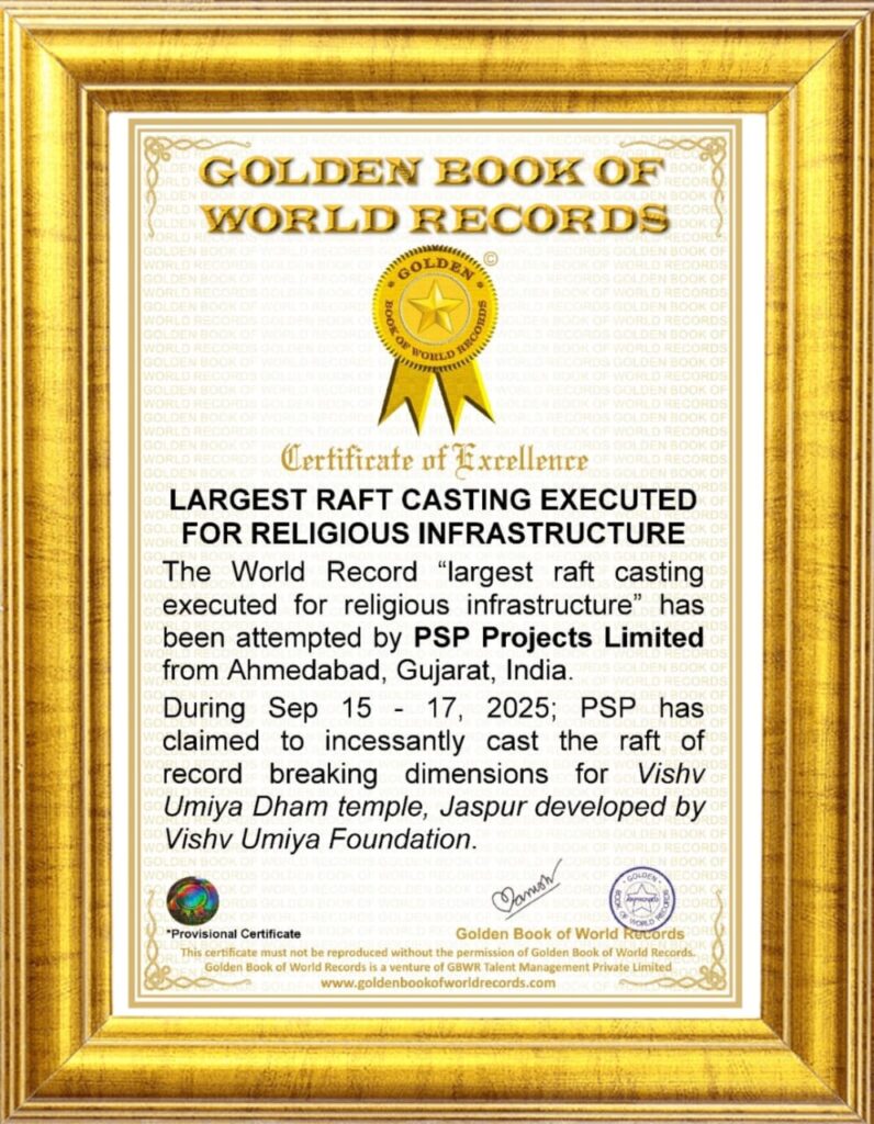 Vishv Umiya Dham Temple Creates History with World Record: Largest Raft ...